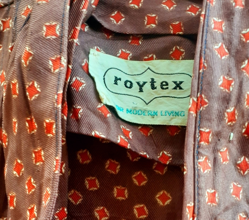 Vintage Mens Roytex 1960s Smoking Lounge Robe - Gem